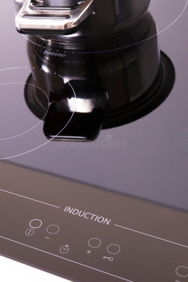 Modern Kitchen with Induction Hob. Stock Image - Image of induction ...