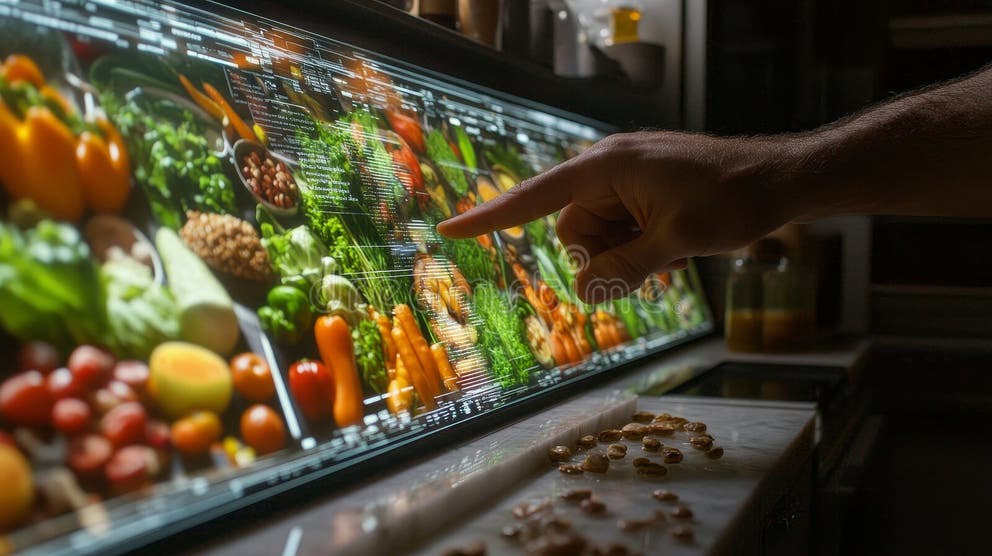 Modern Kitchen Interface Featuring Cutting-edge Culinary Choices Stock ...