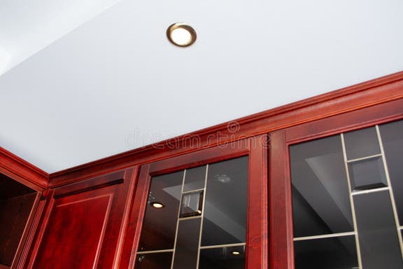 Modern Kitchen Interior. Kitchen Cabinets. Salon with Kitchen Stock ...