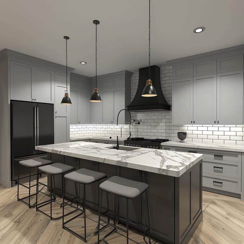 Kitchens stock illustration. Illustration of minimalist - 331427163