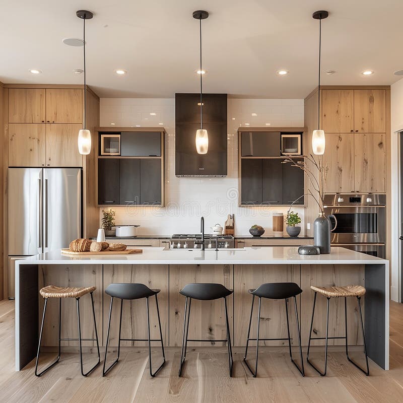 Kitchens stock illustration. Illustration of lighting - 331458164