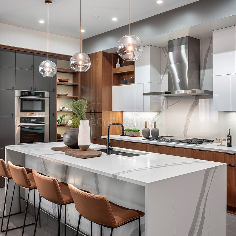 Kitchens stock illustration. Illustration of plan, modular - 331458263