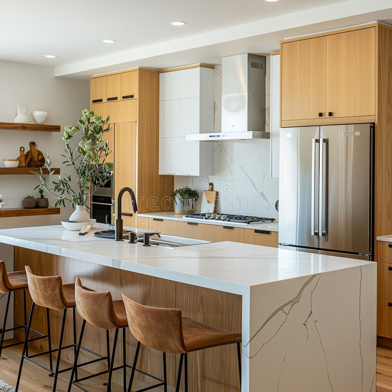 Kitchens stock illustration. Illustration of sleek, modern - 331458498