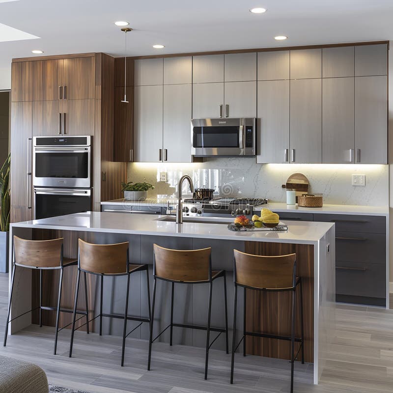 Kitchens stock illustration. Illustration of lighting - 331458187