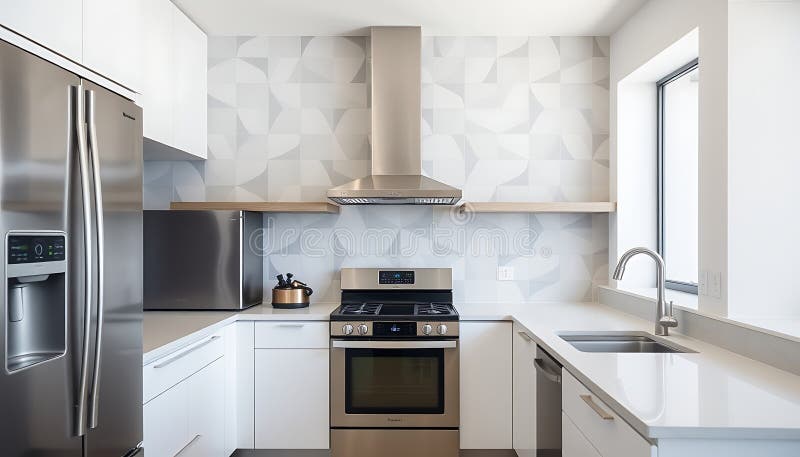 Modern Kitchen Interior, Minimalist Design and Clean Home Cooking Space ...