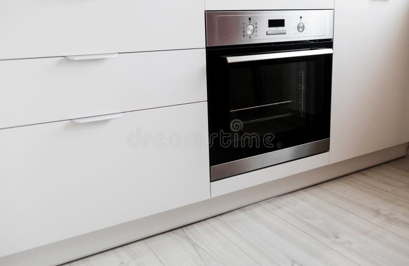 Modern Kitchen Interior with New Oven Stock Photo - Image of appliance ...