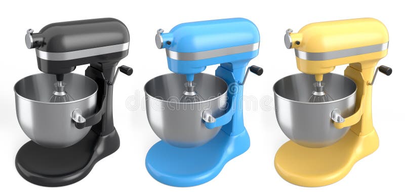 Modern Kitchen Mixer for Cooking, Blending and Mixing on White ...