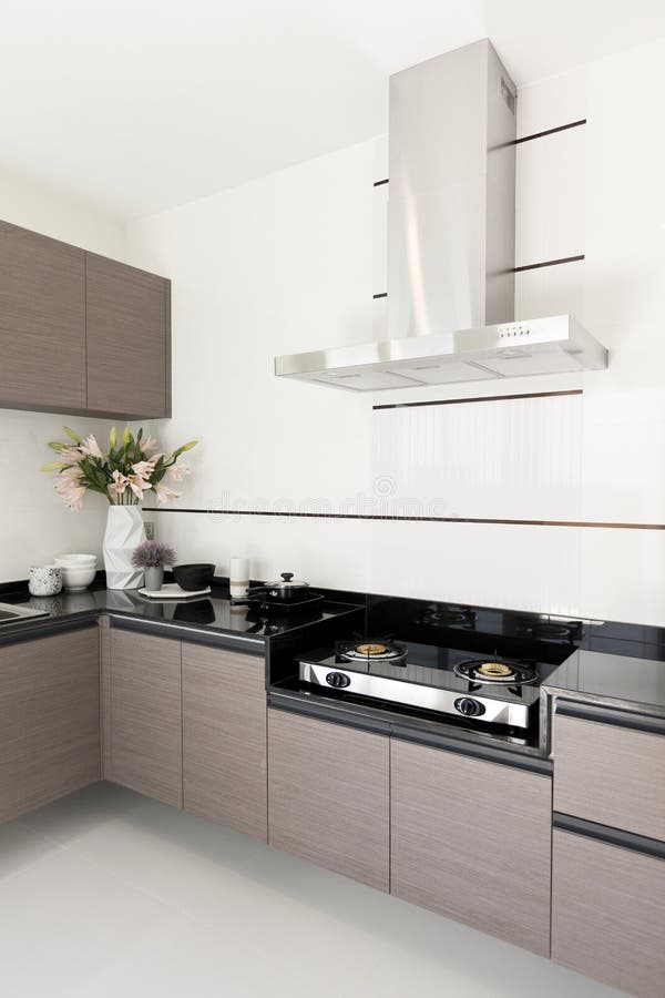 Modern kitchen stock image. Image of material, modern - 100764025