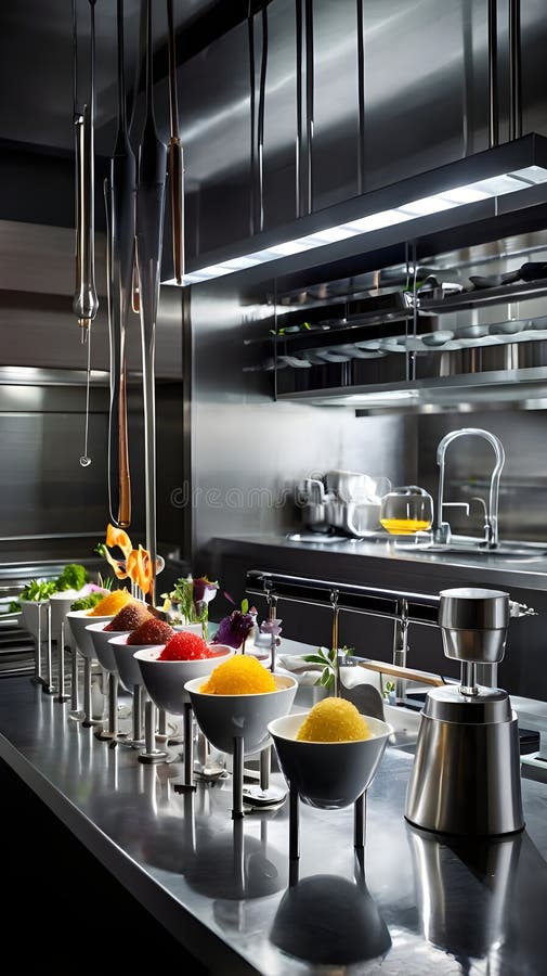 A Modern Kitchen with a Molecular Gastronomy Setup, Including ...