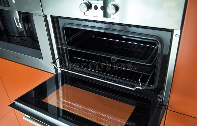 Modern kitchen owen stock image. Image of equipment, cupboard - 12238953