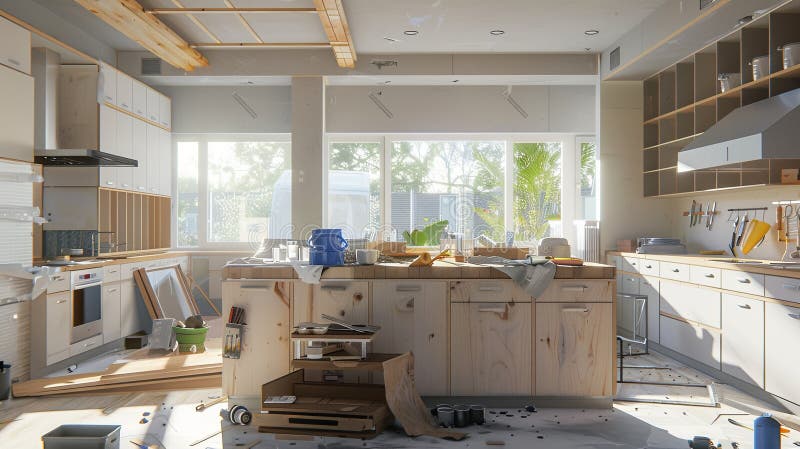 Modern Kitchen Renovation in Progress: New Cabinets in, Countertops ...