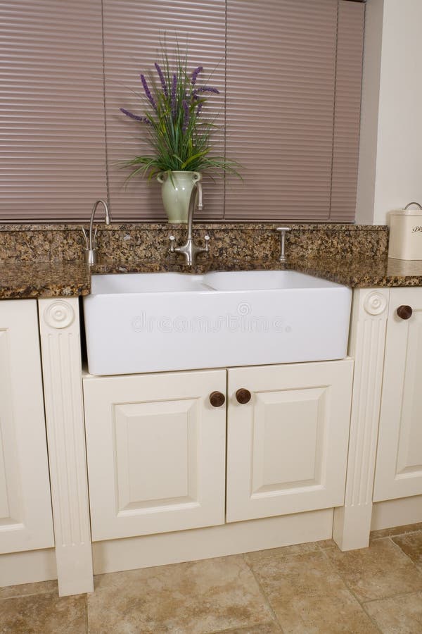 Modern kitchen sink area stock image. Image of area, granite - 9925963