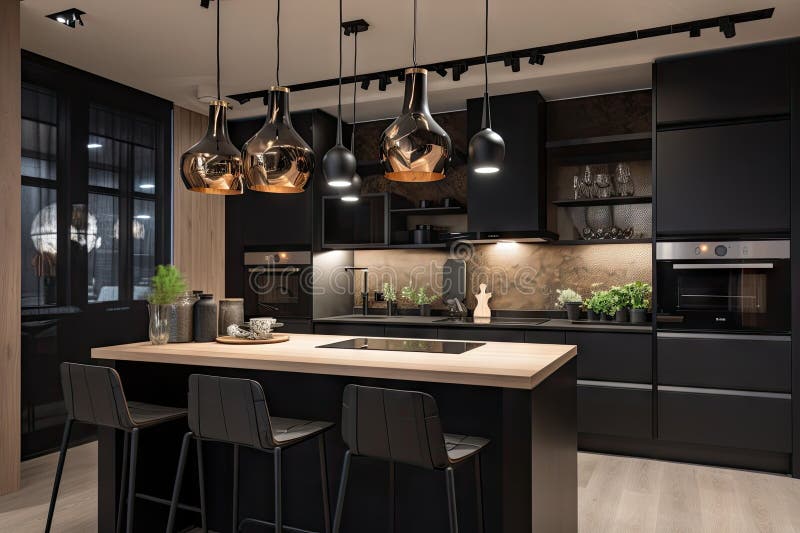 Modern Kitchen with Sleek Appliances, Minimalist Details, and Designer ...