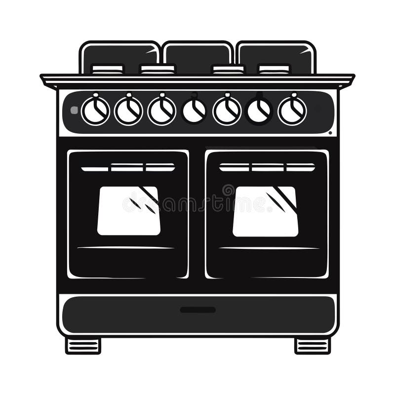 Modern Kitchen Stove Icon, Isolated Stock Vector - Illustration of life ...