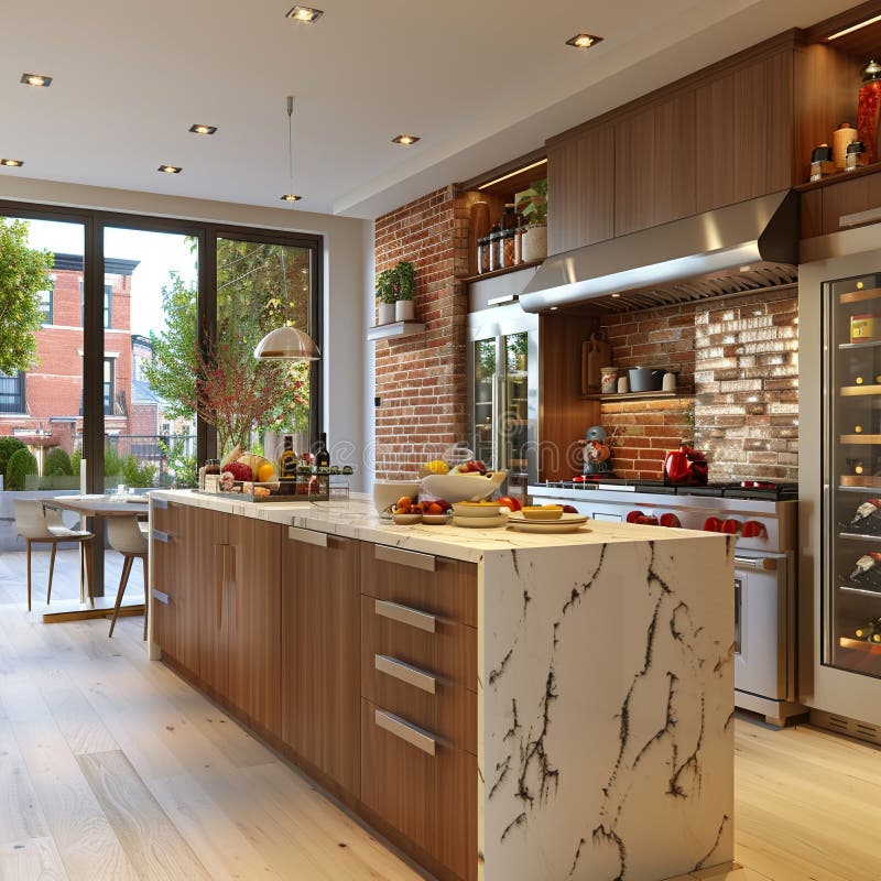 Modern Kitchen with Streamlined Appliances, Intuitive Layout, Sleek ...