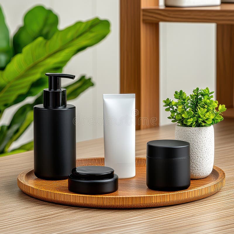 Modern Kitchen Table Display with Elegant Care Items and Decor Stock ...