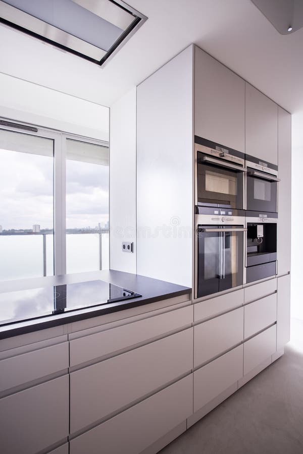 Modern kitchen unit stock photo. Image of stylish, interior - 63115356