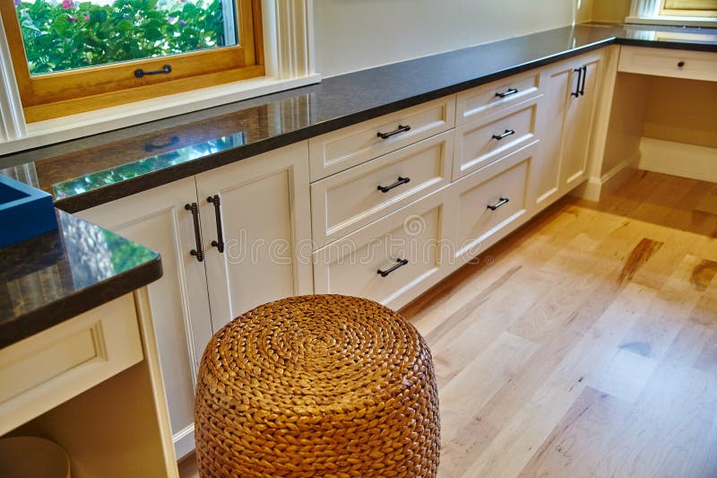 Modern Kitchen with White Cabinets and Natural Light - Eye-Level View ...