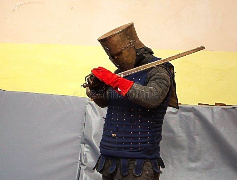 Modern knight stock image. Image of teens, trauma, weapon - 83004447