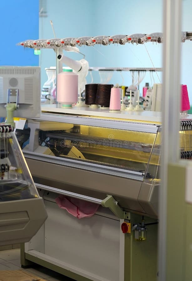 Computerized Knitting Machines Stock Image - Image of equipment ...