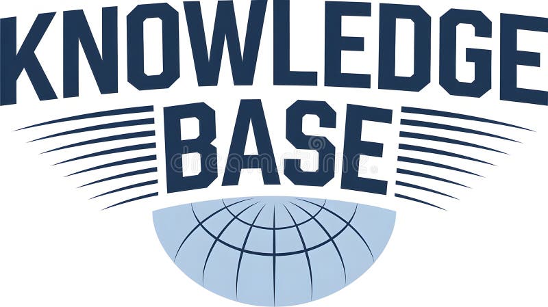 Modern Knowledge Base Logo with Globe Design and Typography Stock ...