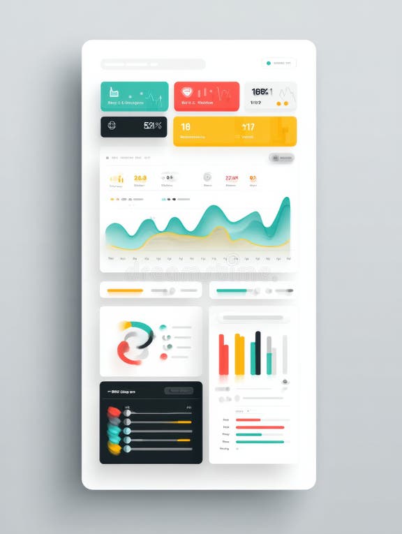 Modern KPIs Dashboard Showcasing Charts and Graphs with Notes Section ...