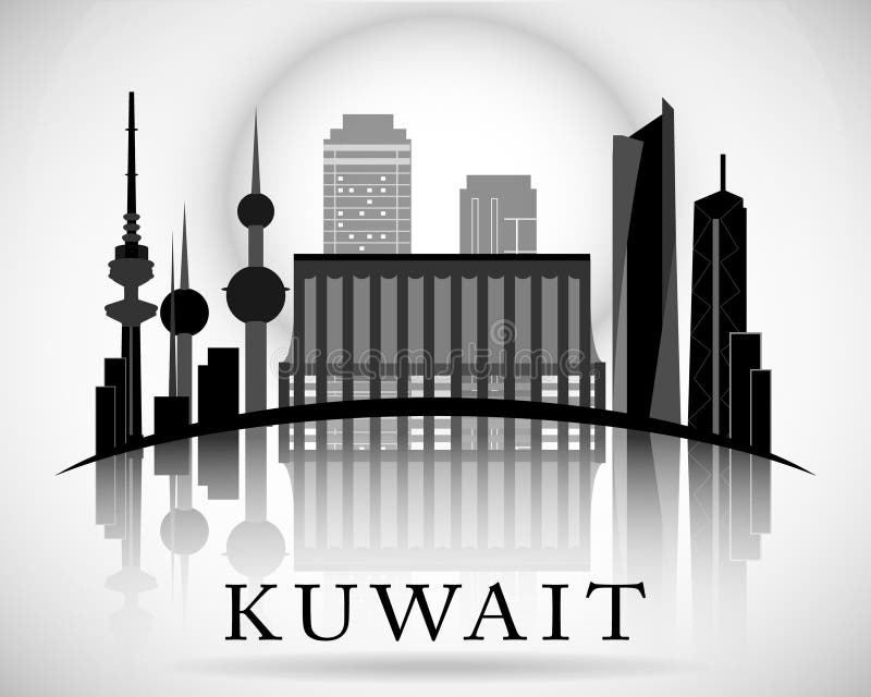 Modern Kuwait City Skyline Design Stock Vector - Illustration of design ...