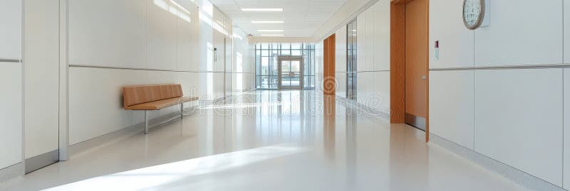 Modern Lab Corridor Clean Design Sleek Minimalist Lab Interior Clean ...