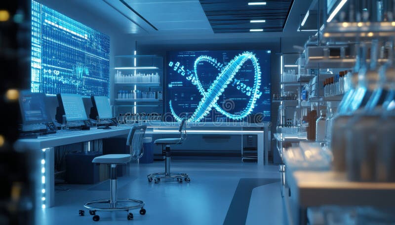 High-tech Laboratory with Digital Displays and Research Equipment at ...