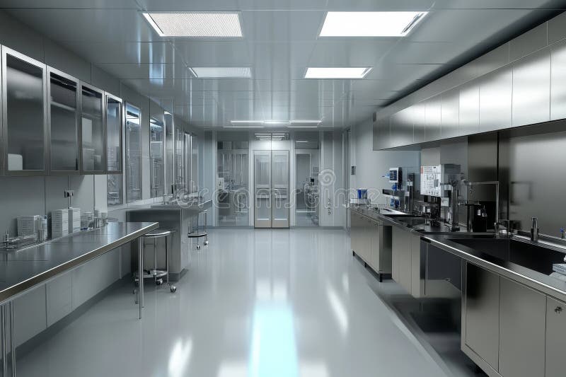 The Modern Lab Features a Sleek Design with Advanced Scientific ...