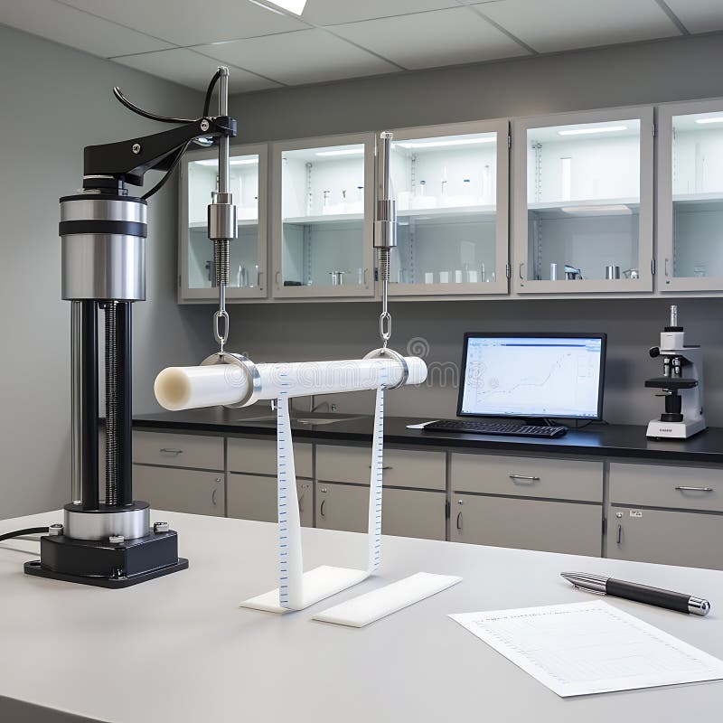 Modern Lab Setup Testing Elasticity of Thermoplastic with Real-Time ...