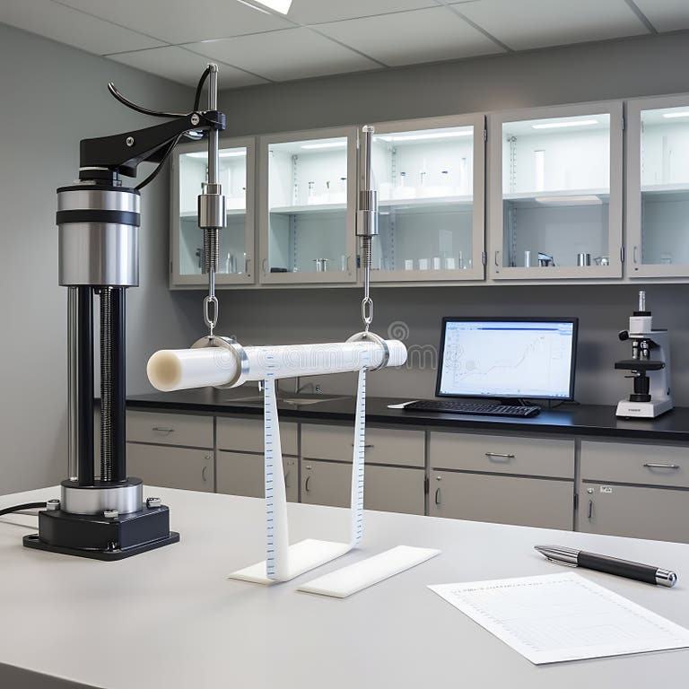 Modern Lab Setup Testing Elasticity of Thermoplastic with Real-Time ...