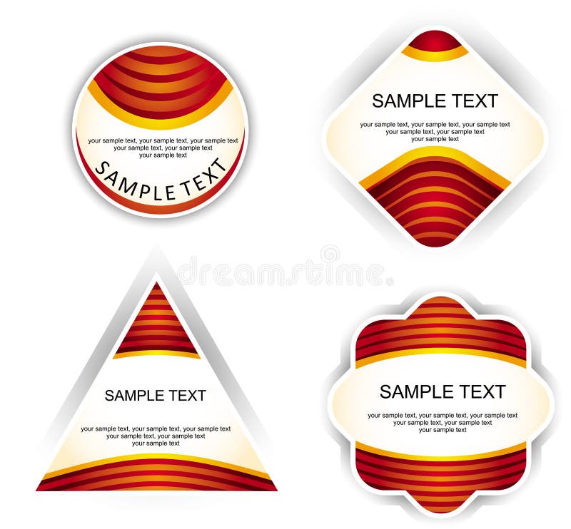 Modern label stock vector. Illustration of abstract, gold - 16004257