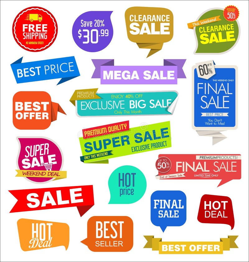Modern Labels Badges and Tags Vector Illustration Stock Illustration ...