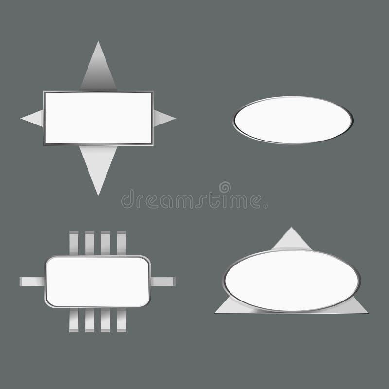 Modern Labels Selection with Metallic Details Stock Illustration ...