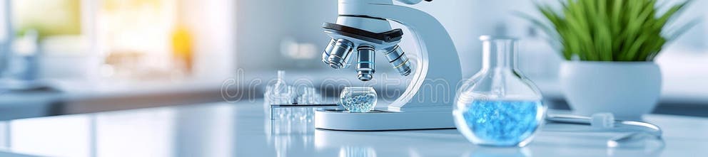 Modern Laboratory with Advanced Microscopy and Biotech Equipment Stock ...