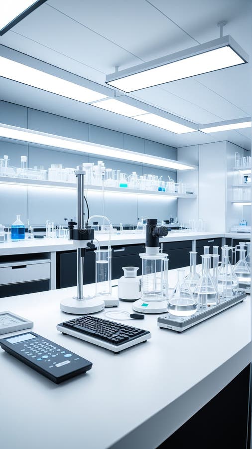 Modern Laboratory with Advanced Scientific Equipment and Glassware Stock Photo - Image of ...
