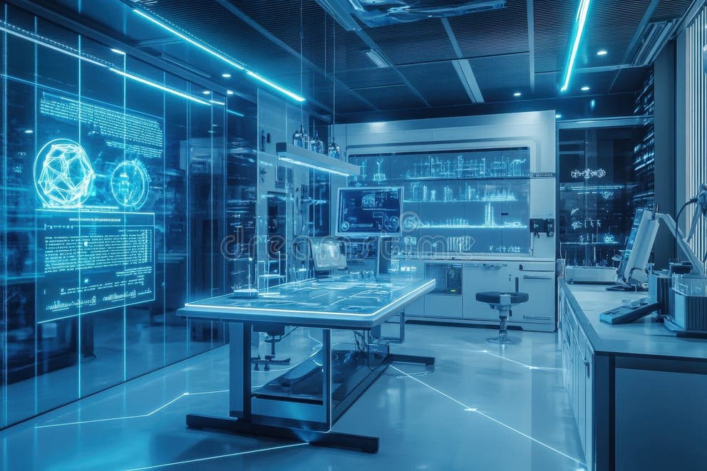 Modern Laboratory with Advanced Technology and Data Visualization at ...