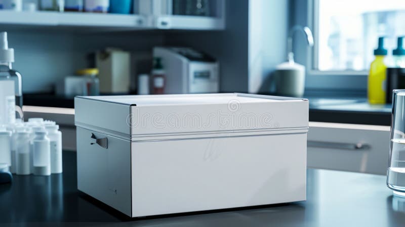 Modern Laboratory Benchtop Cooler. Generative Ai Stock Illustration ...