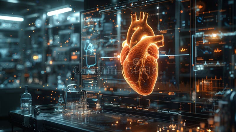 Modern Laboratory Displaying Advanced Heart Imaging Technology and ...