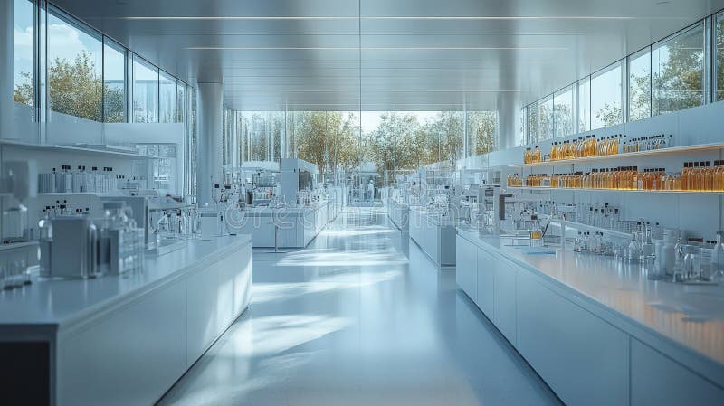 Modern Laboratory Environment for Health Campaigns Stock Image - Image ...