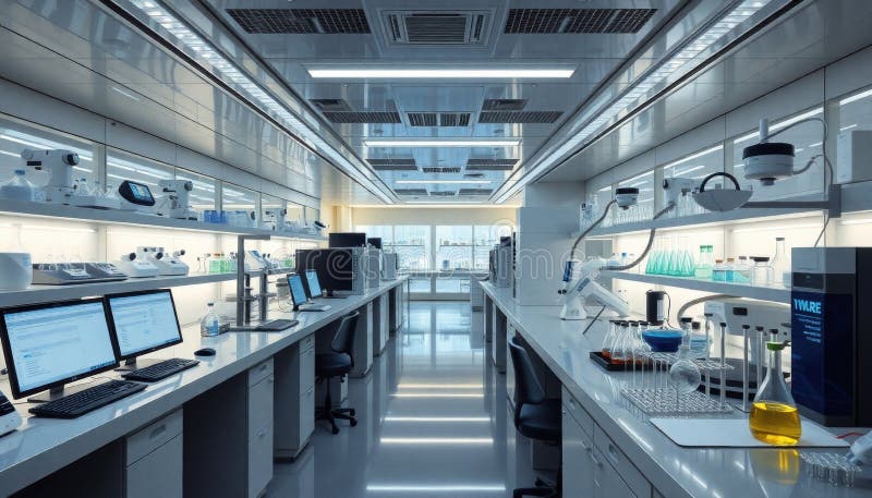 Modern Laboratory Featuring Sleek Design, Advanced Equipment, and ...