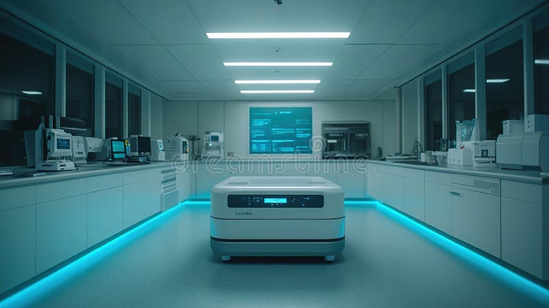 Modern Laboratory Interior with Advanced Equipment and Illuminated ...