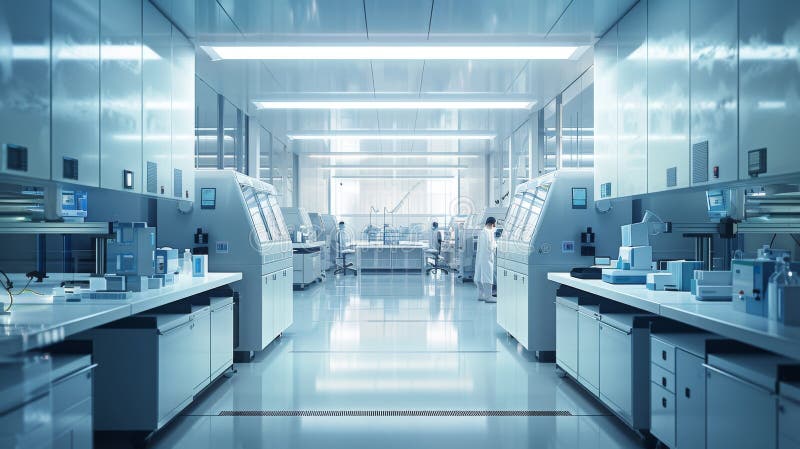 Modern Laboratory Interior with Advanced Equipment and Scientists ...