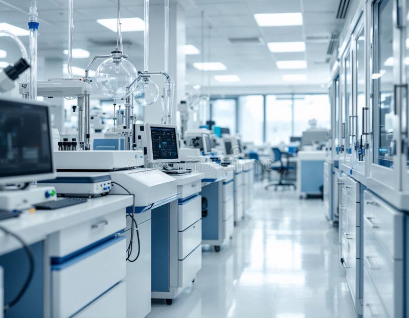 Modern Laboratory Interior with Advanced Research Equipment and Bright ...