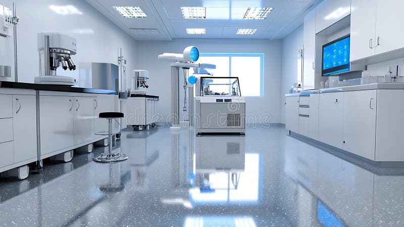 Modern Laboratory Interior with Clean Equipment and Design Stock ...