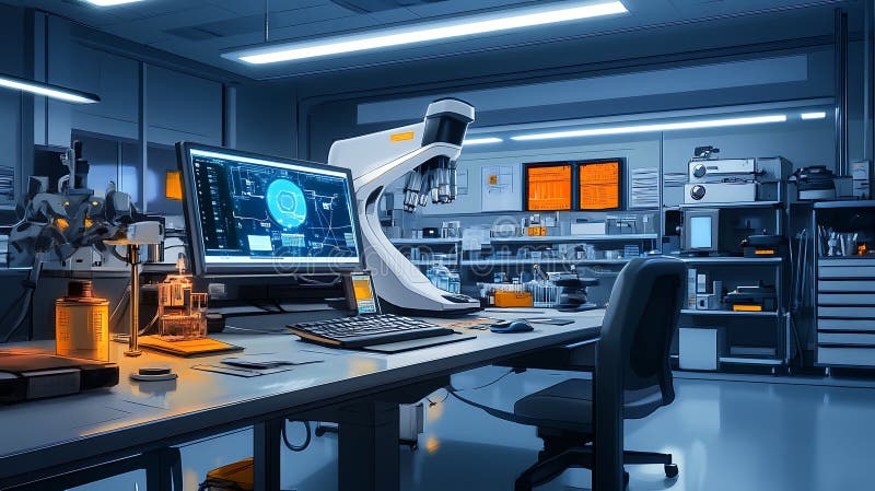 Modern Laboratory Interior with High-Tech Equipment Stock Image - Image ...