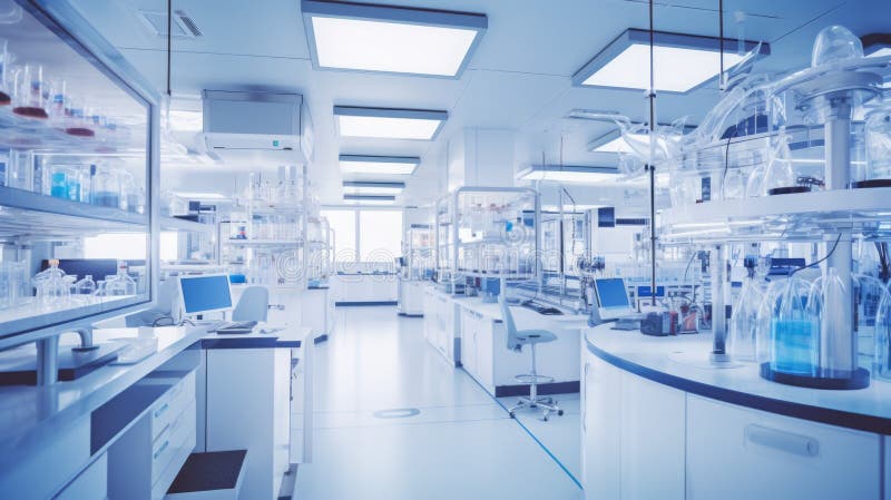 Modern Laboratory. Interior of Modern Research Laboratory Stock Image ...