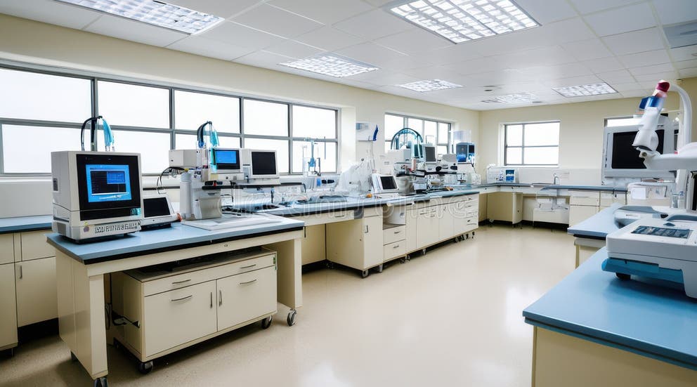 Modern Laboratory Interior with Scientific Equipment and Bright ...