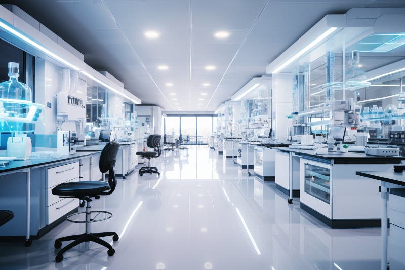 Bright Spacious Laboratory Filled Advanced Scientific Tools Equipment ...